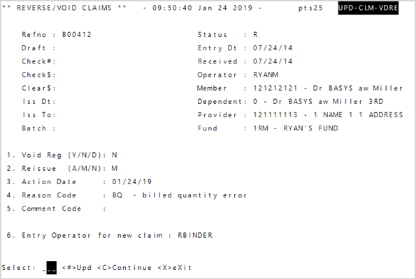 Reverse a released claim with no check