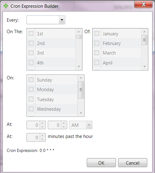 Build a cron expression
