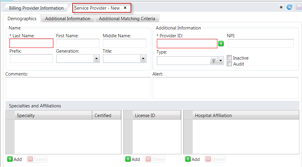 Provider option