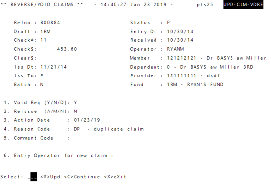 Reverse a released claim with a printed uncashed check