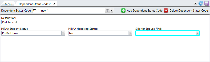 Manage Dependent Status Codes