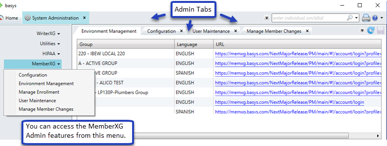 MemberXG administrator functions